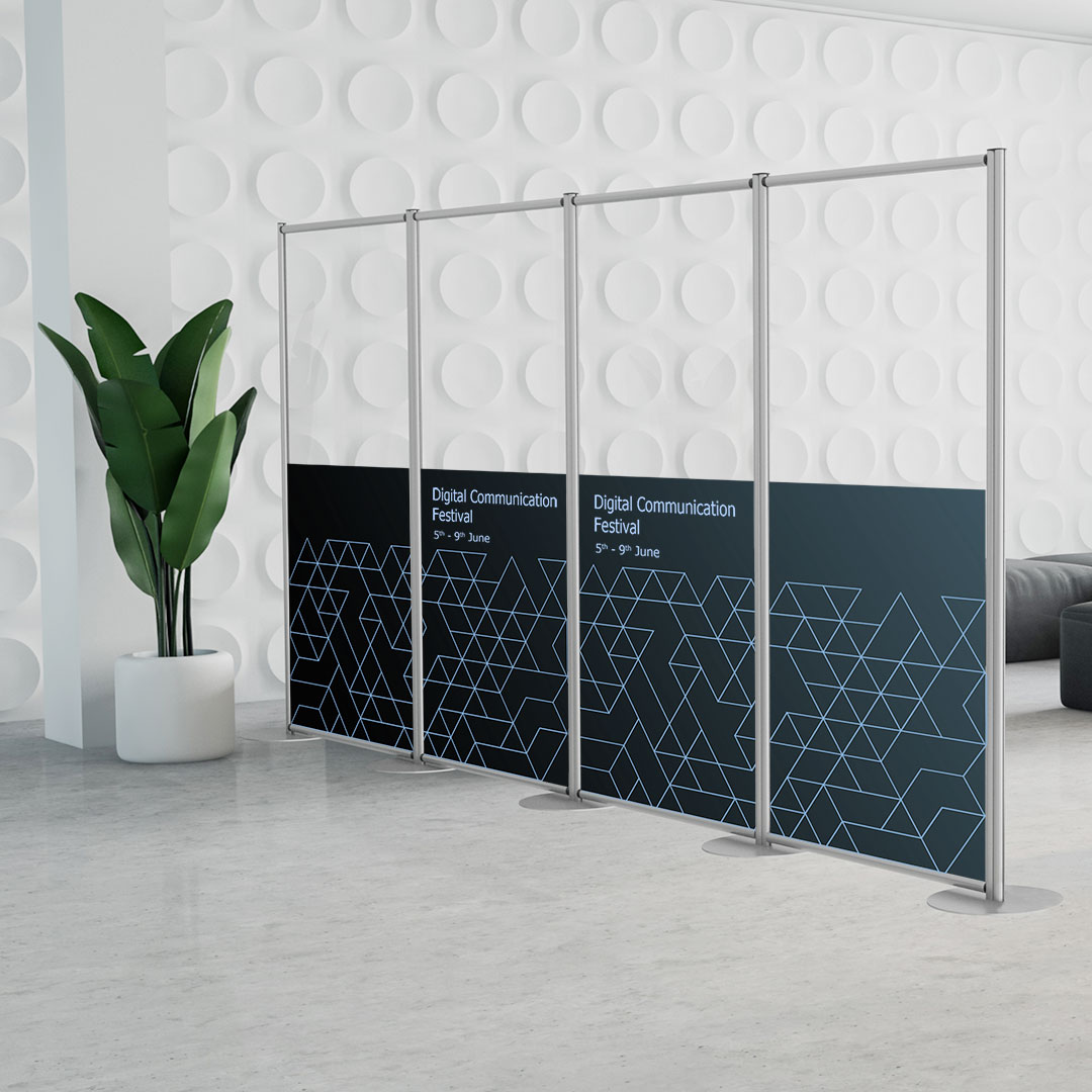 Doppia Paretina divisoria Separé in Plexiglass Trasparente