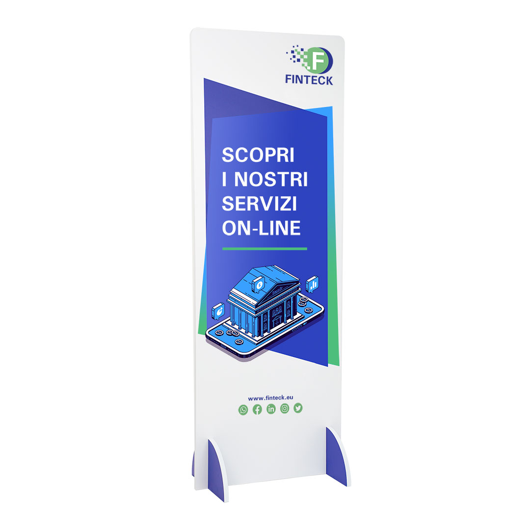 Totem Pubblicitari in Pannello Sandwich, Basi a Incastro